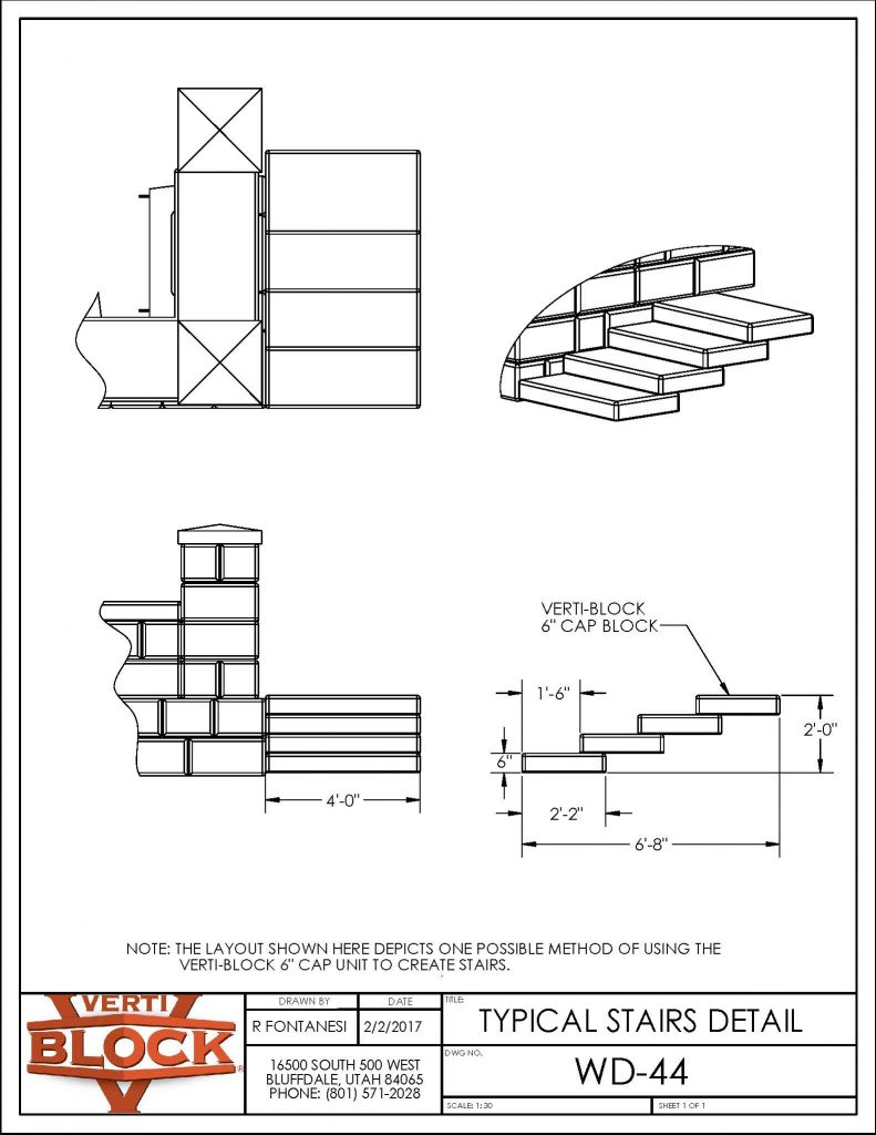 WD-44 Typical Stairs Detail - Verti-Block