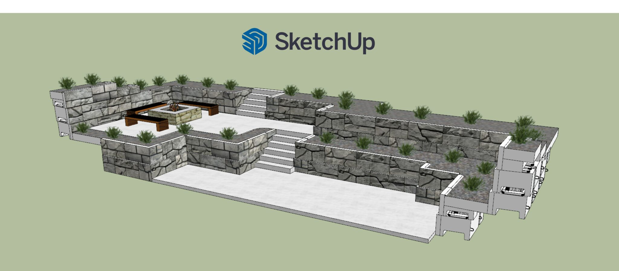 SketchUp Walkout Basement - Verti-Block